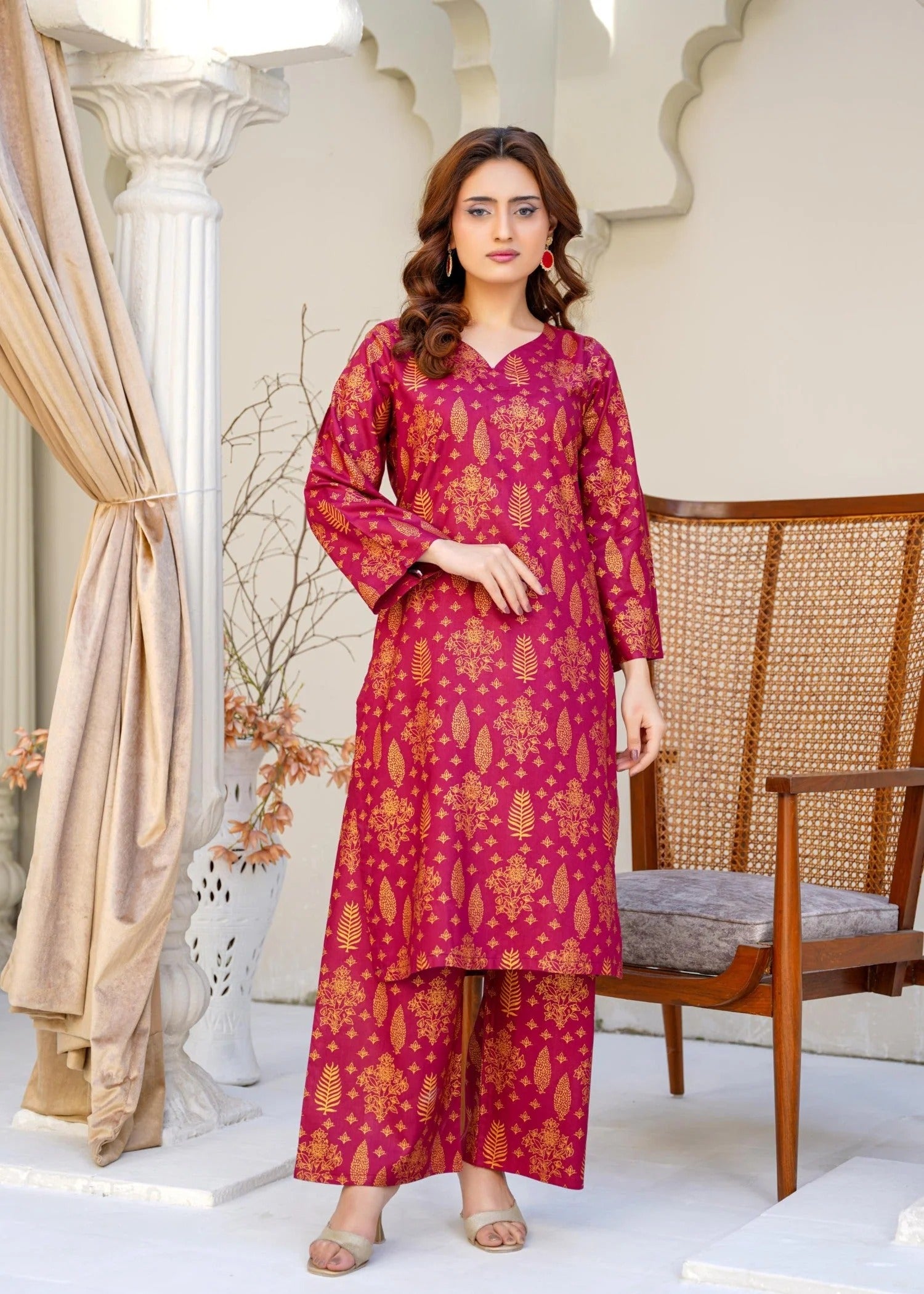 Haze maroon 2pc – Silai Karhai